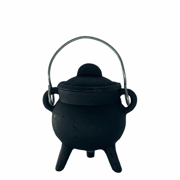 Accents | Mini Black Cast Iron Cauldron 275 Incense Smudging Smudge Pot ...